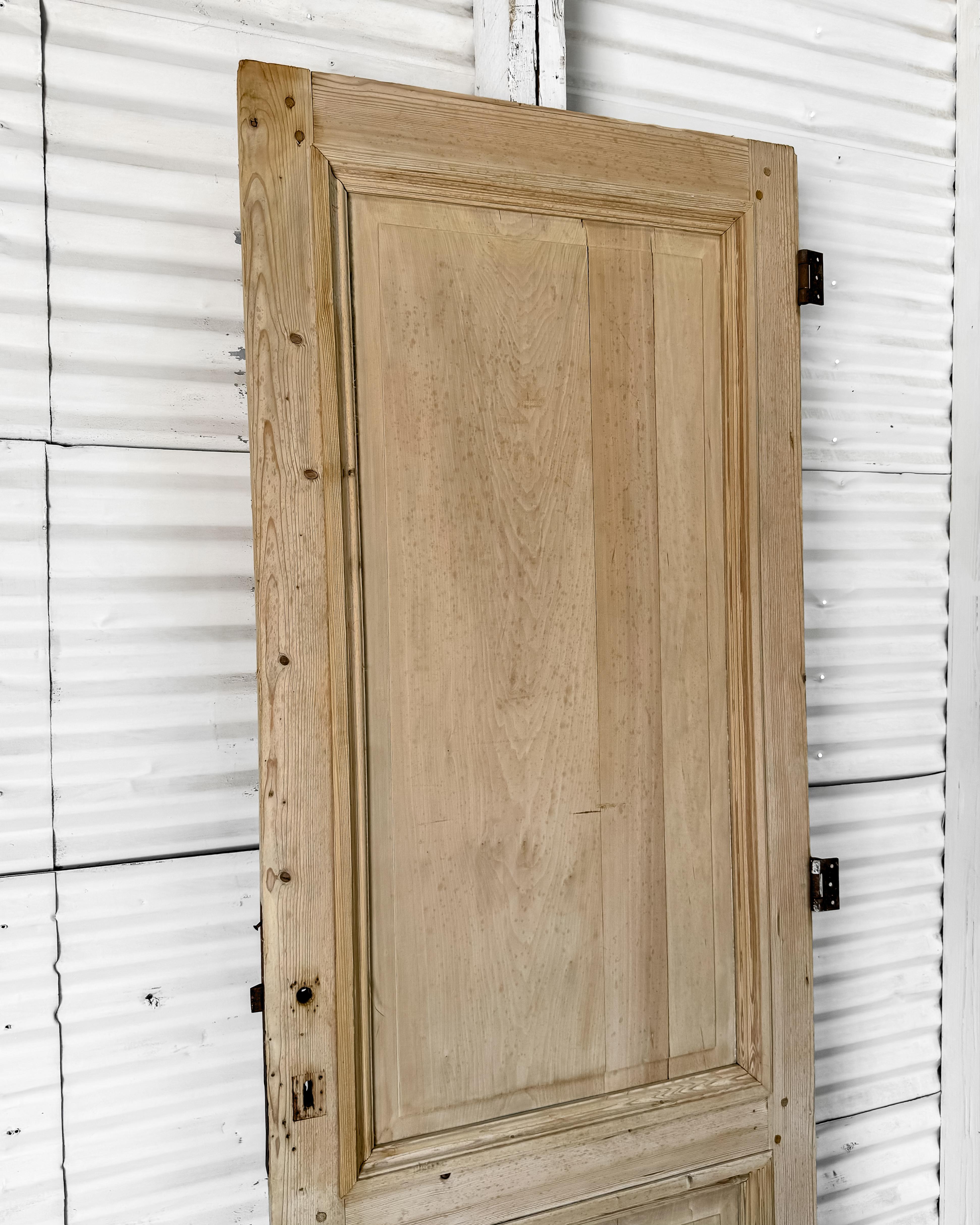 19th Century Salvaged Belgian 2 Panel Interior Pine Door at 1stDibs