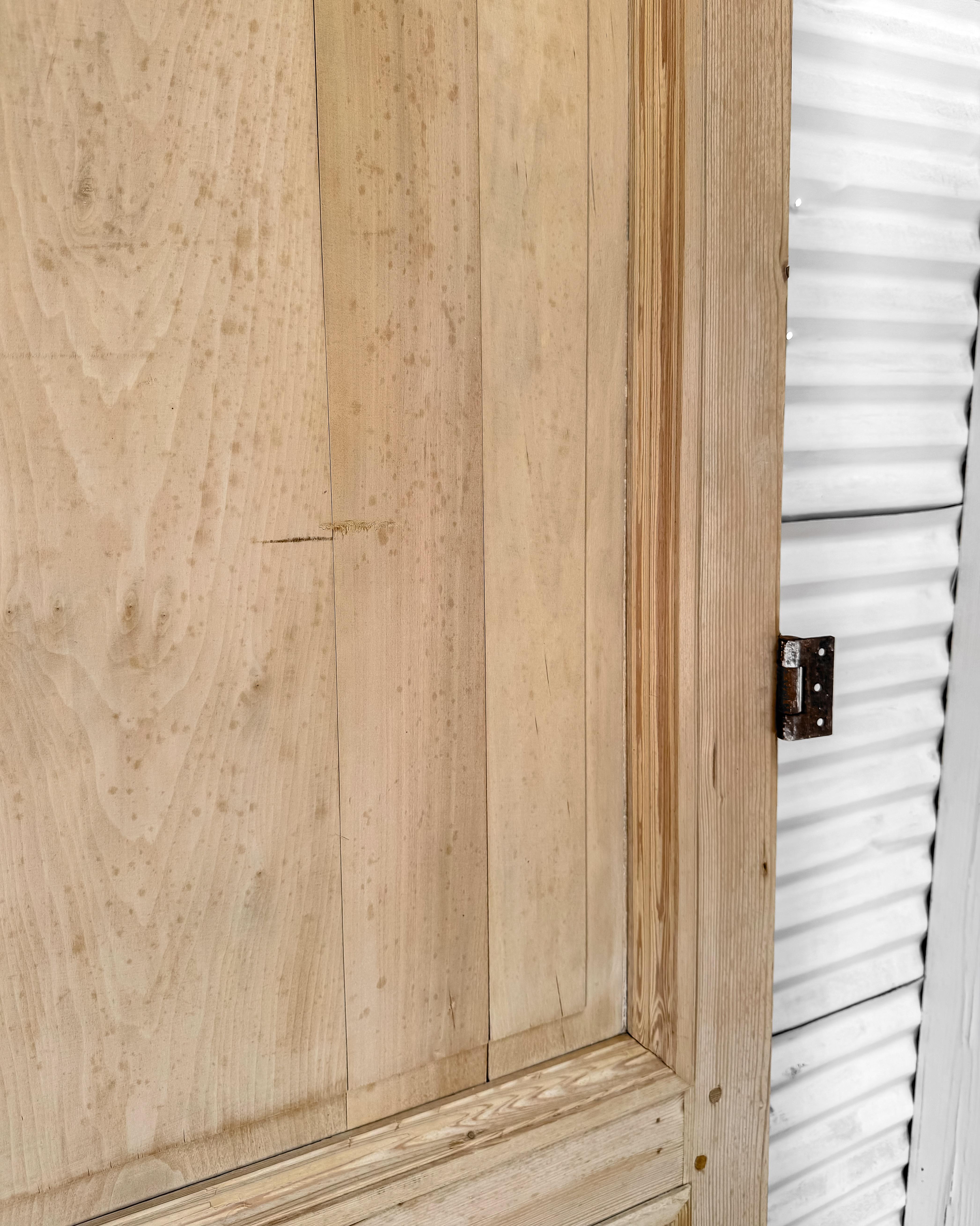 19th Century Salvaged Belgian 2 Panel Interior Pine Door at 1stDibs