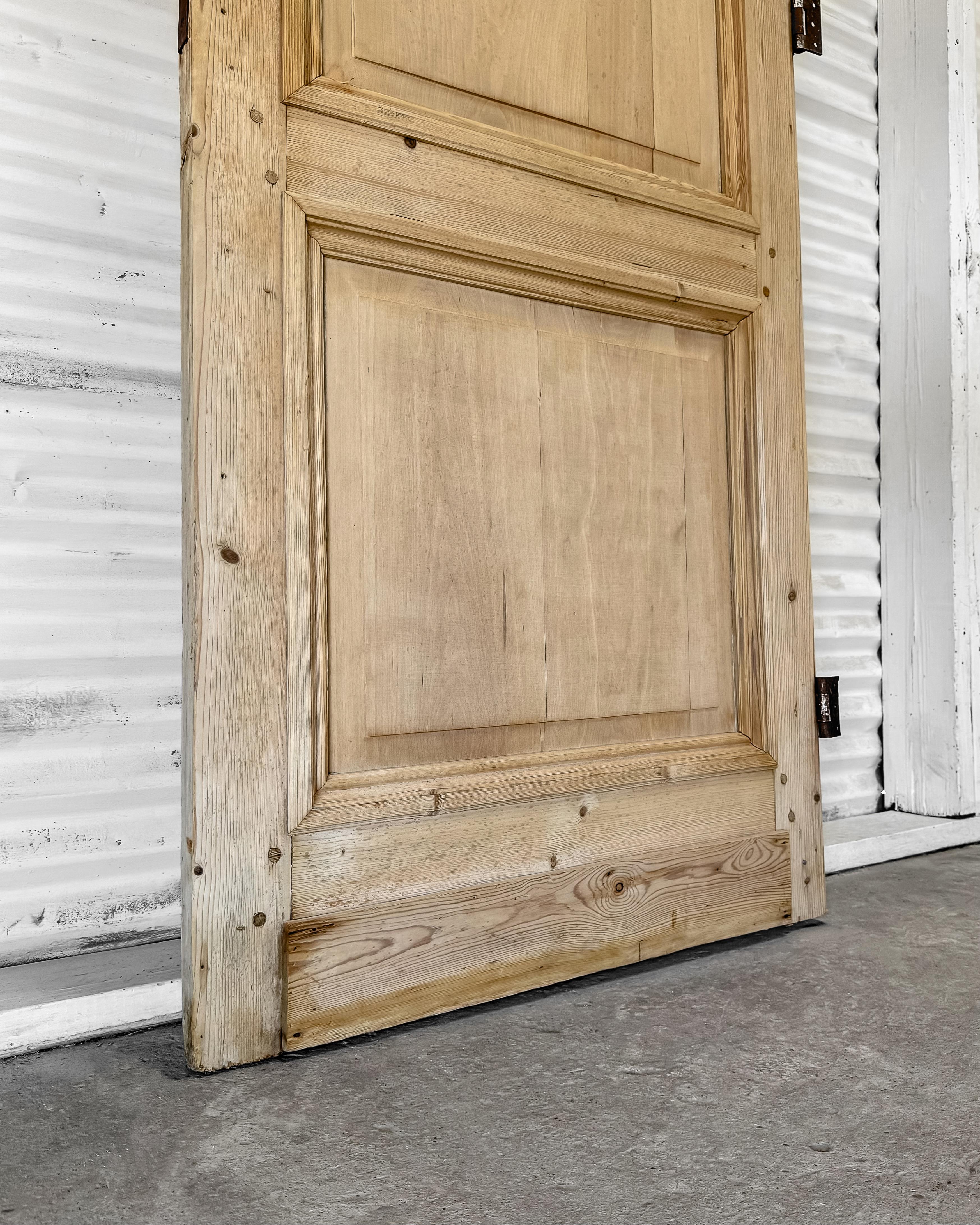 19th Century Salvaged Belgian 2 Panel Interior Pine Door at 1stDibs