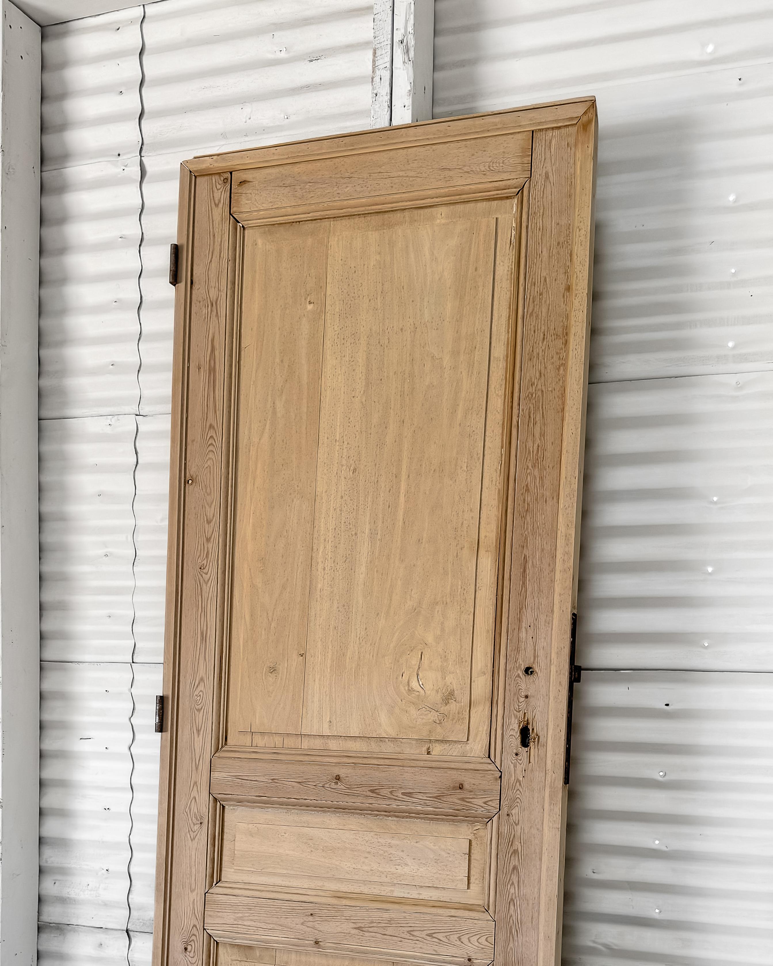 19th Century Salvaged Belgian 3 Panel Interior Pine Door For Sale at ...