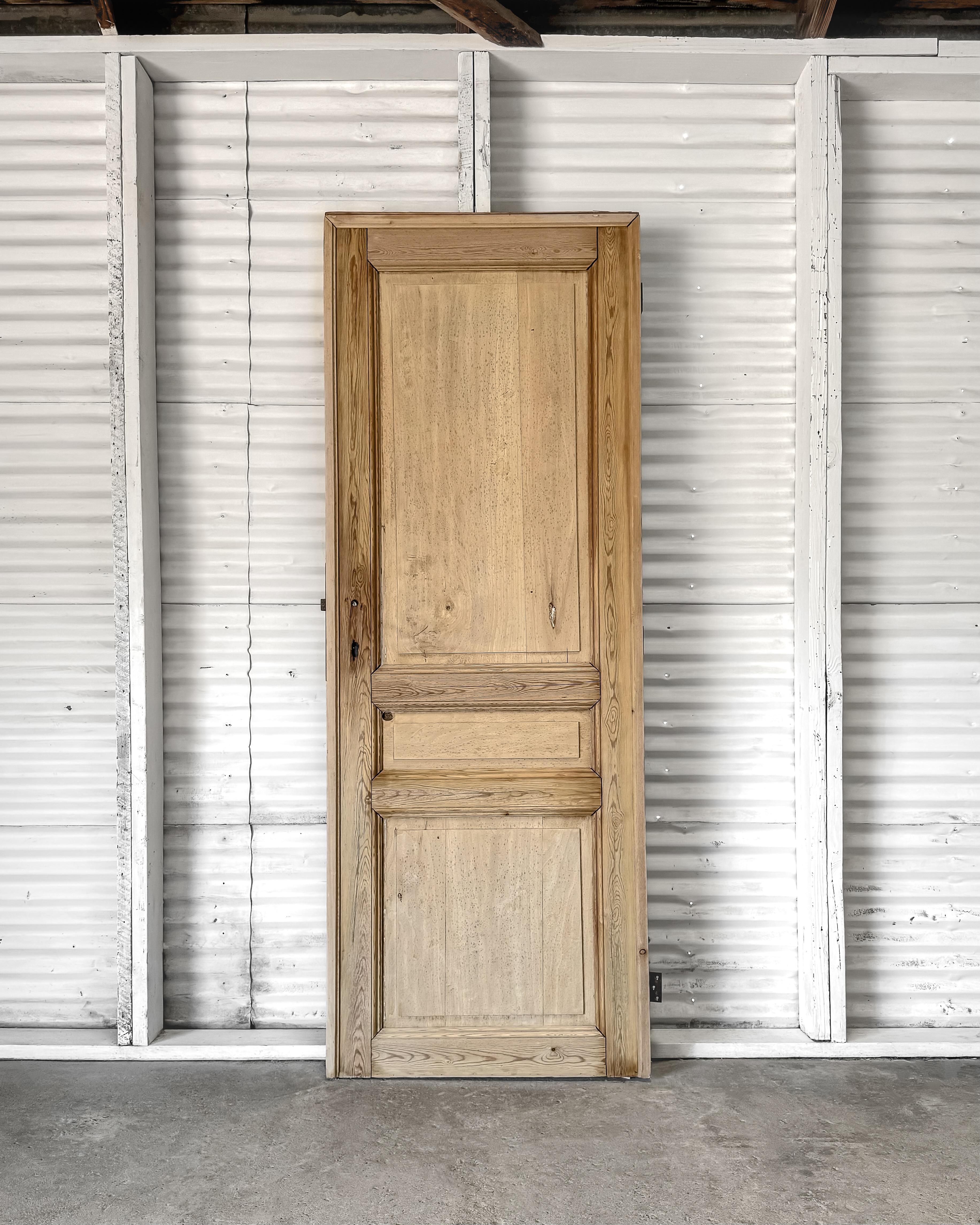 19th Century Salvaged Belgian 3 Panel Interior Pine Door For Sale at ...