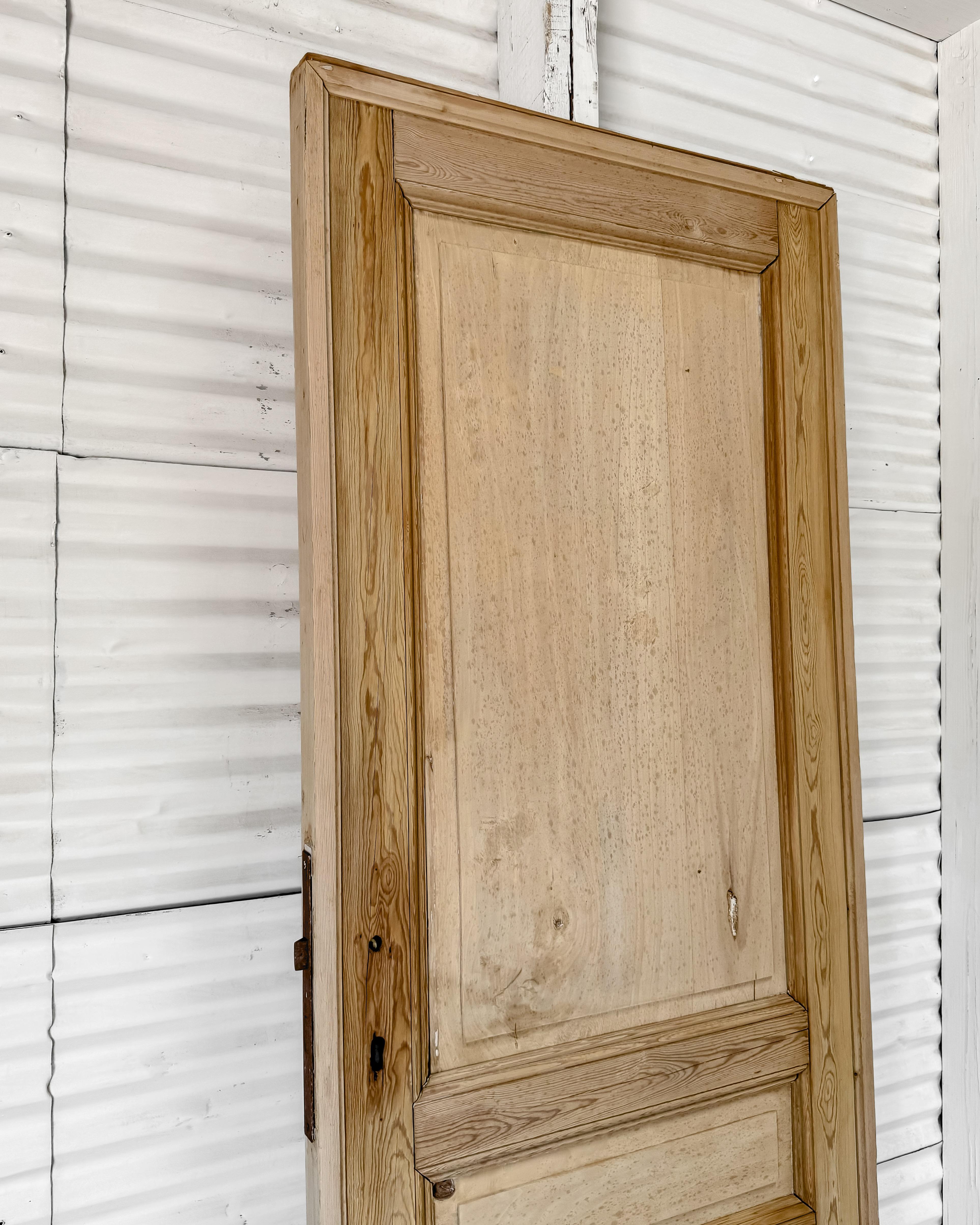 19th Century Salvaged Belgian 3 Panel Interior Pine Door For Sale at ...
