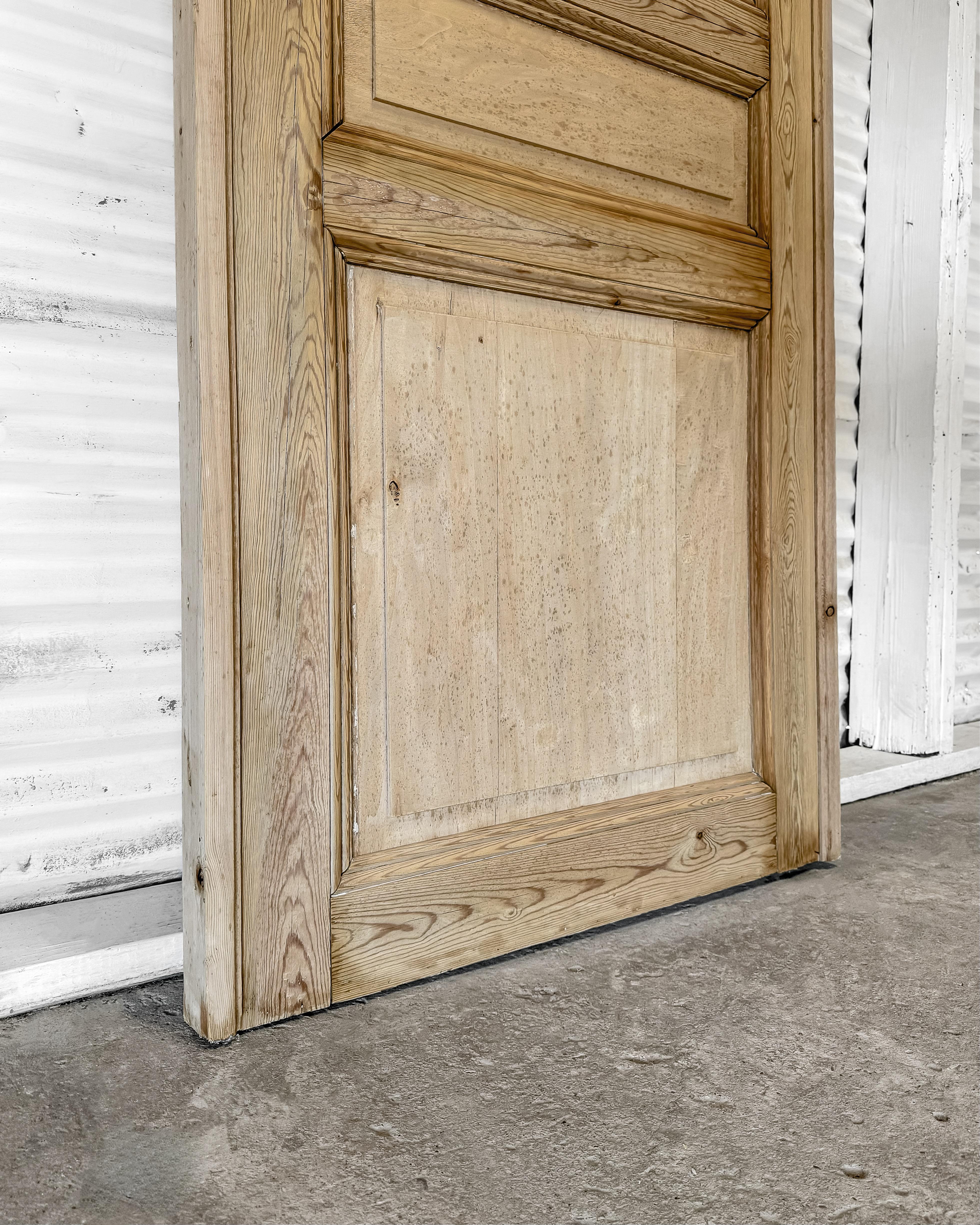 19th Century Salvaged Belgian 3 Panel Interior Pine Door For Sale at ...