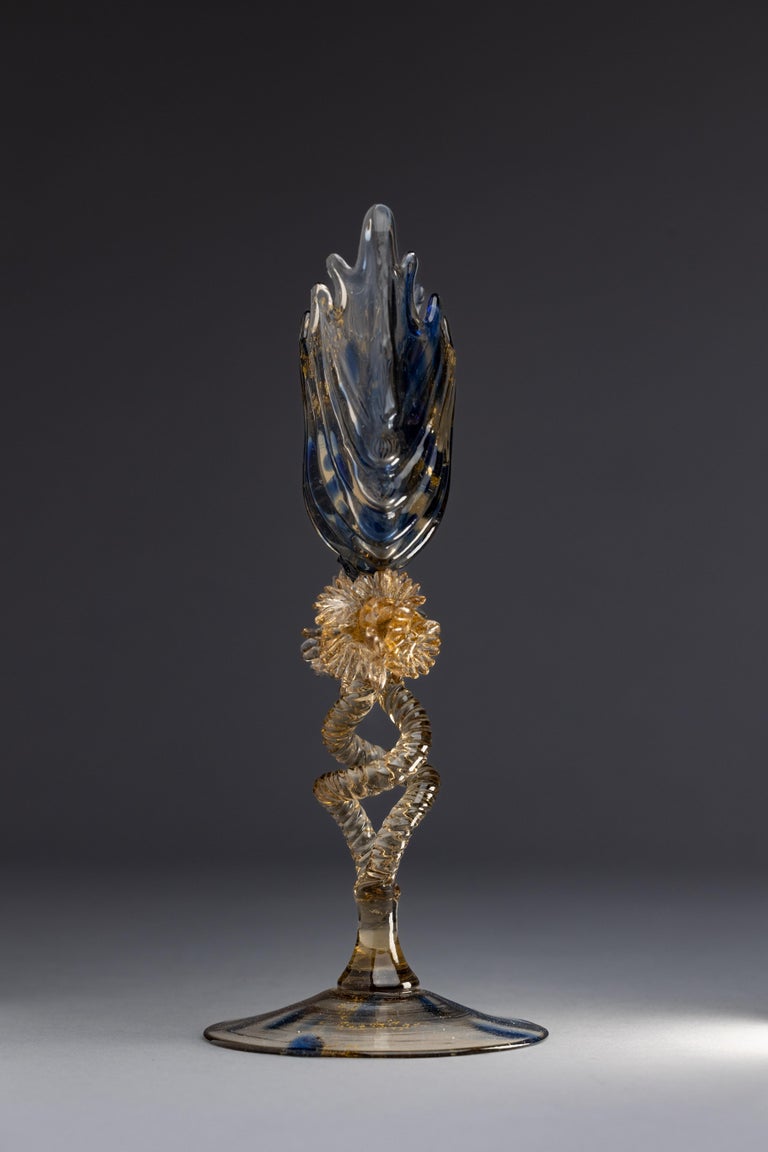 19th Century Salviati Venetian Murano Glass Goblet For Sale at 1stDibs
