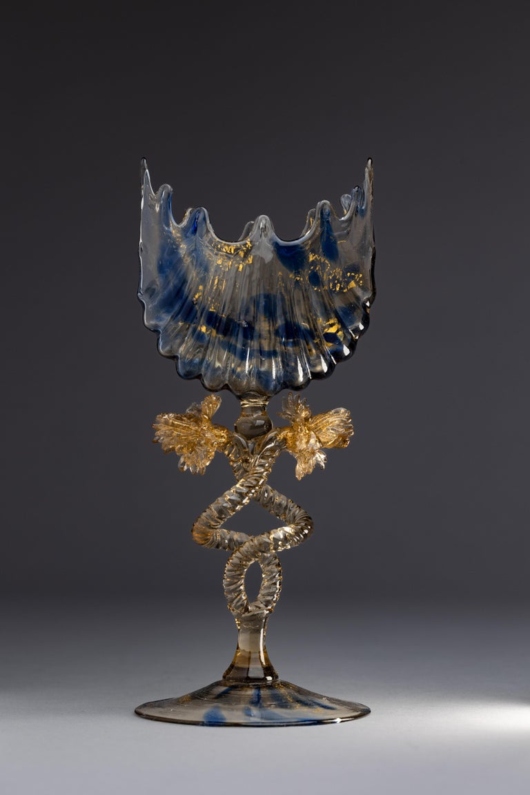 19th Century Salviati Venetian Murano Glass Goblet For Sale at 1stDibs
