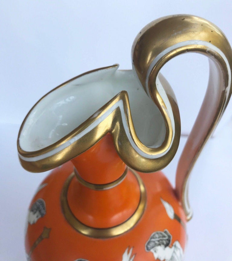 19th Century Samuel Alcock Neoclassical Porcelain Ewer at 1stDibs