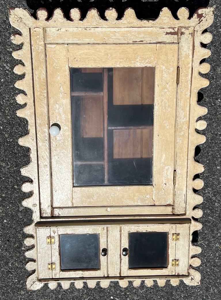 19th Century Scalloped Wall-Hung Pharmacy Cabinet For Sale at 1stDibs ...