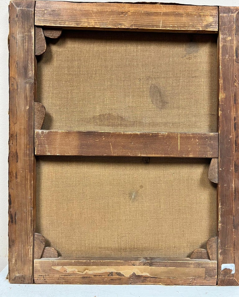 19th Century School - Antique French Signed Oil Interior Scene Lady ...