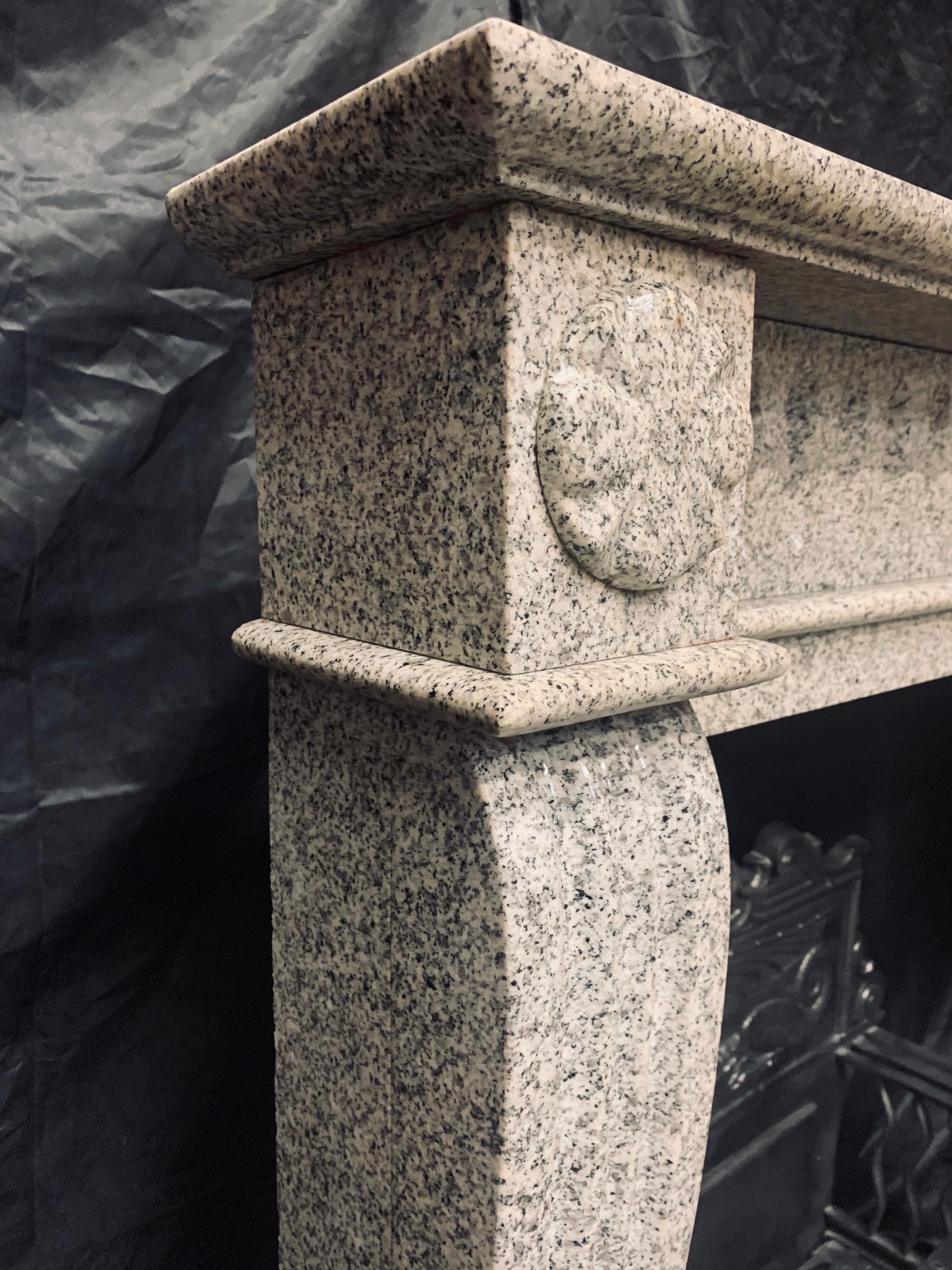 19th Century Scottish Baronial Style Carved Granite Fireplace Surround ...