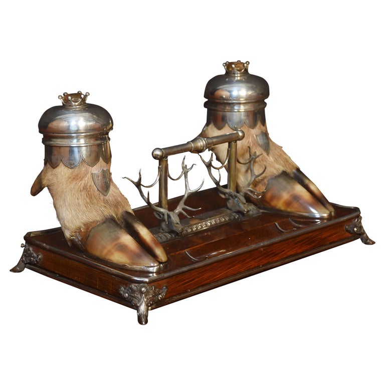 19th Century Scottish Double Inkwell For Sale at 1stDibs