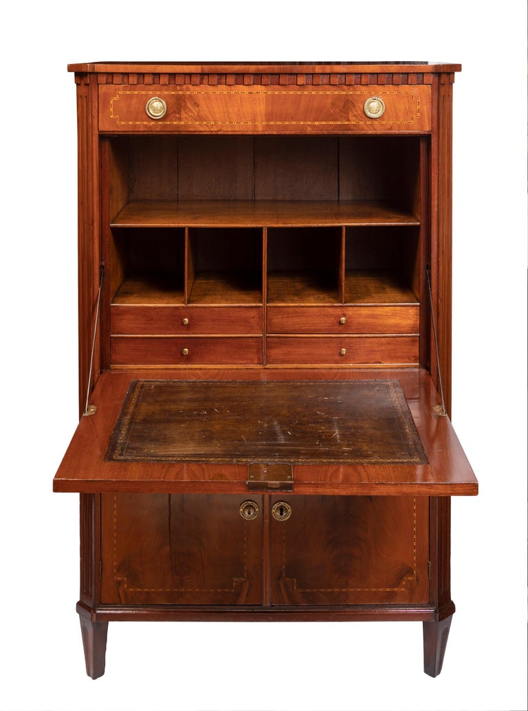 19th Century "Secretaire Abattant" Style Standing Drop Front Desk For ...