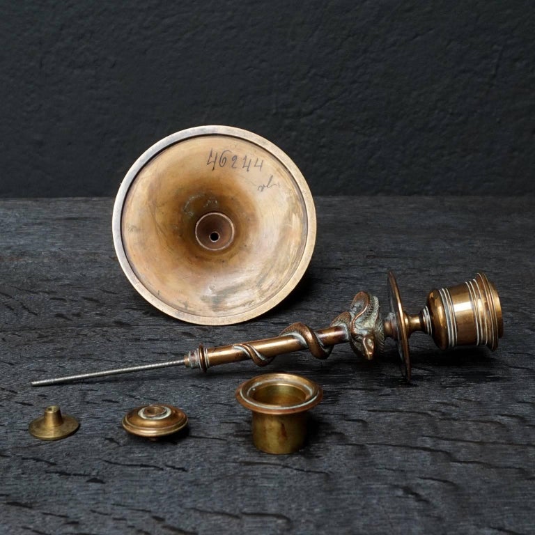19th Century Set of French Ferdinand Barbedienne Bronze Snake ...