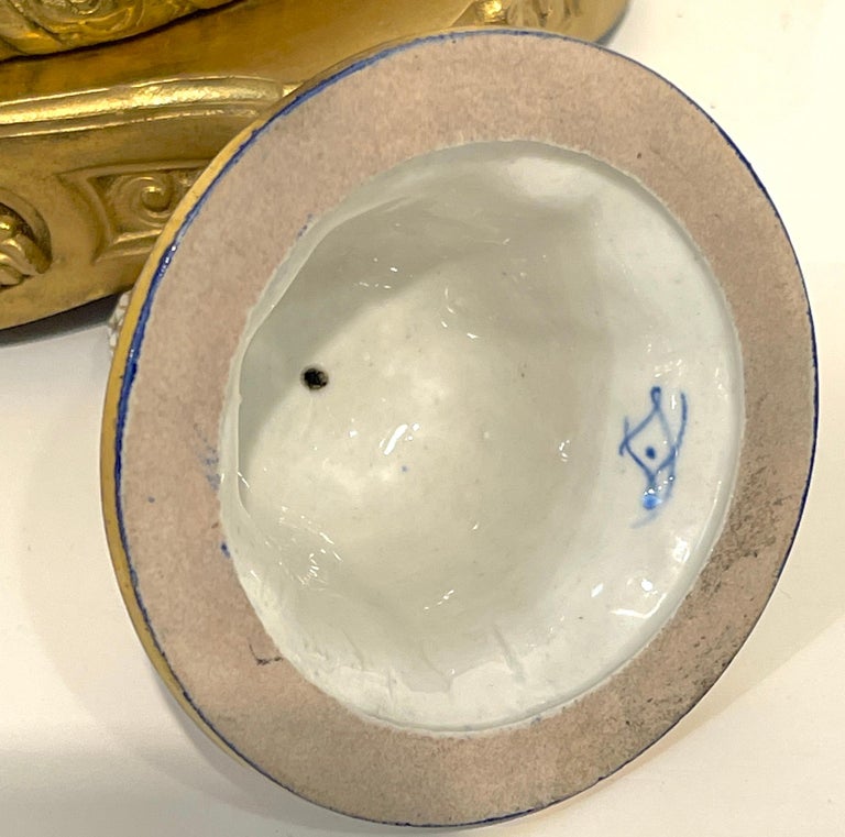 19th Century Sevres Cobalt and Ormolu Louis XIII Hunt Scene Vase and ...