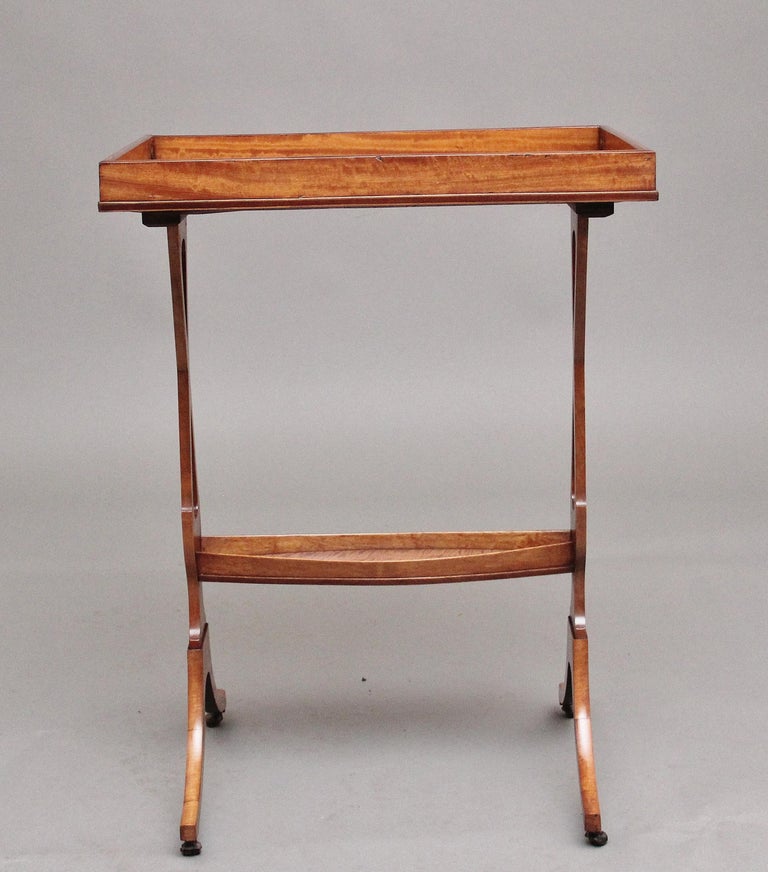 19th Century Sheraton Revival Satinwood Serving Table For Sale at 1stDibs