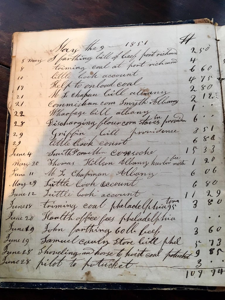 19th Century Ship Captain's Ledger at 1stDibs