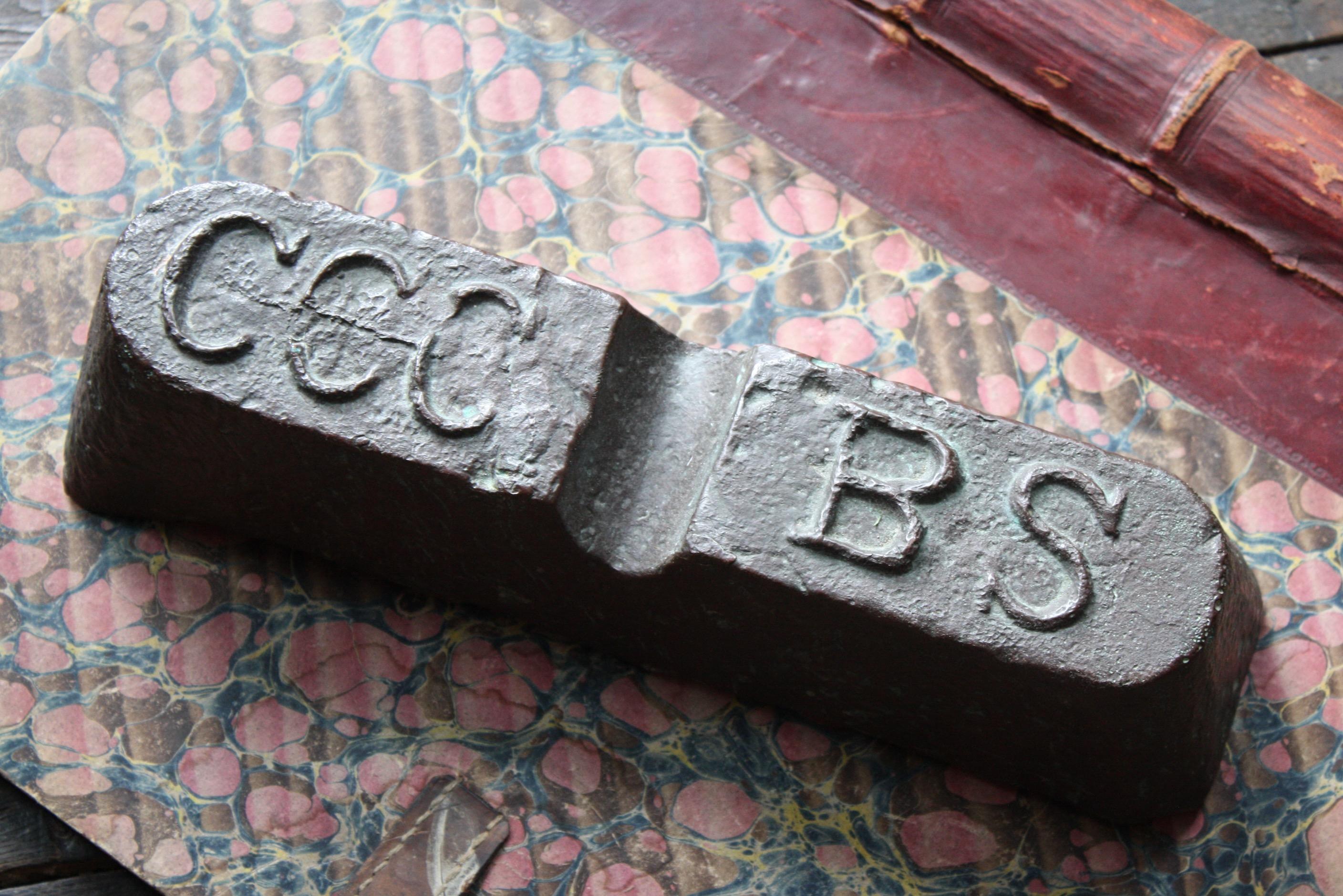 19th Century Shipwreck Maritime Naval Copper Ingot Desk Weight Door ...