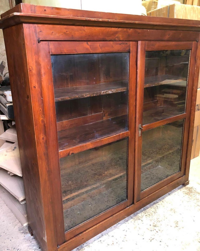 Italian Showcase in Solid Cypress Shelves Tuscany For Sale at 1stDibs