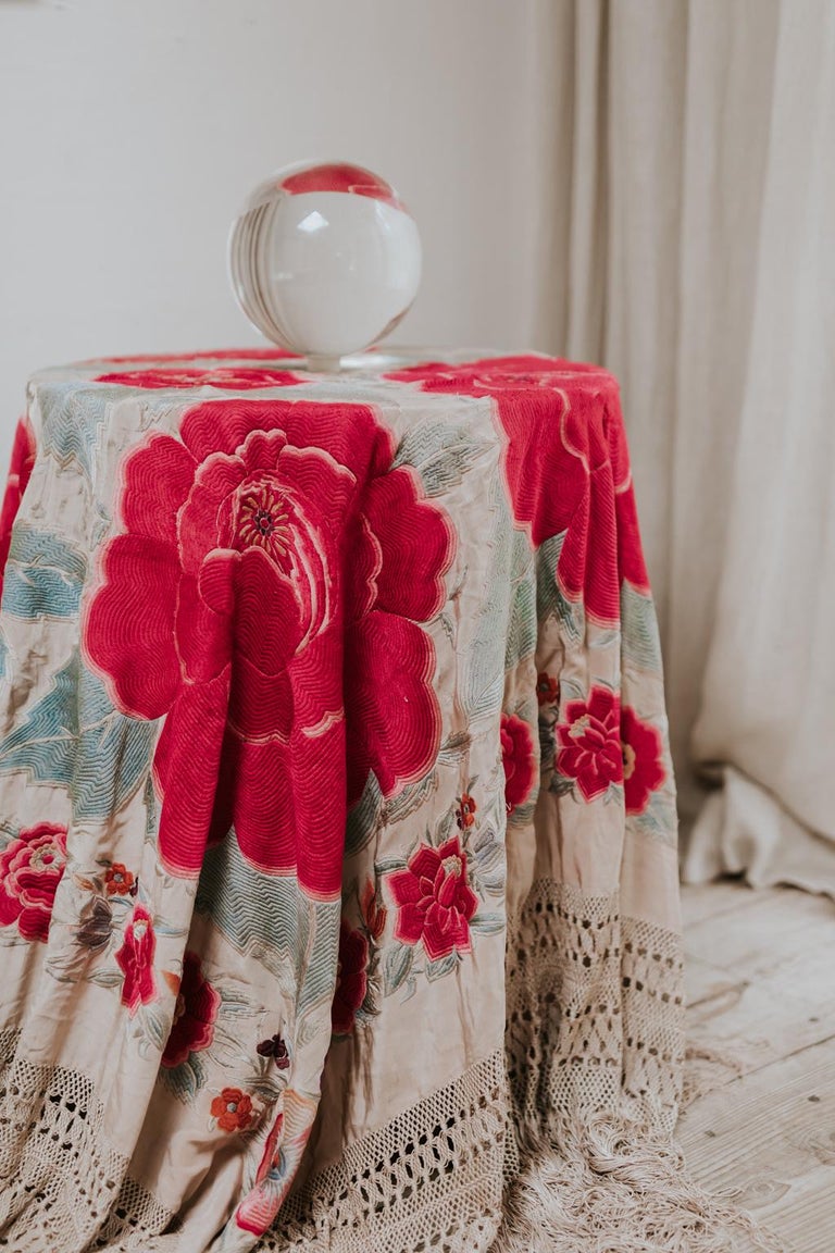 19th Century Silk Table Cloth at 1stDibs