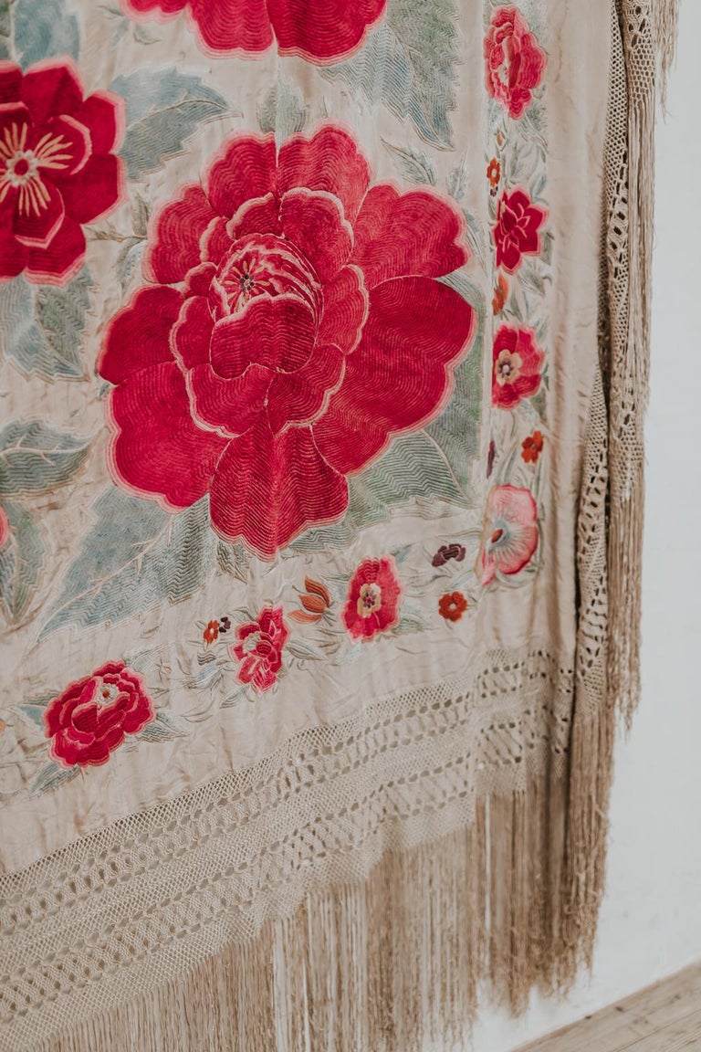 19th Century Silk Table Cloth at 1stDibs