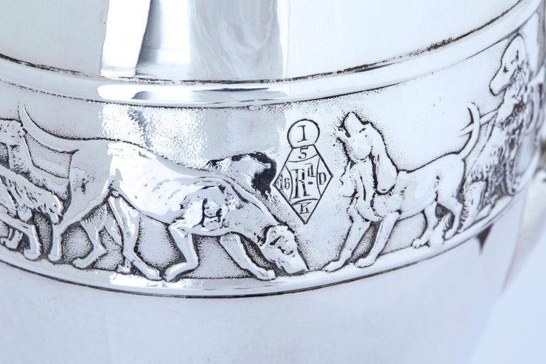 19th Century Silver Claret Jug by Frederick Elkington For Sale at 1stDibs