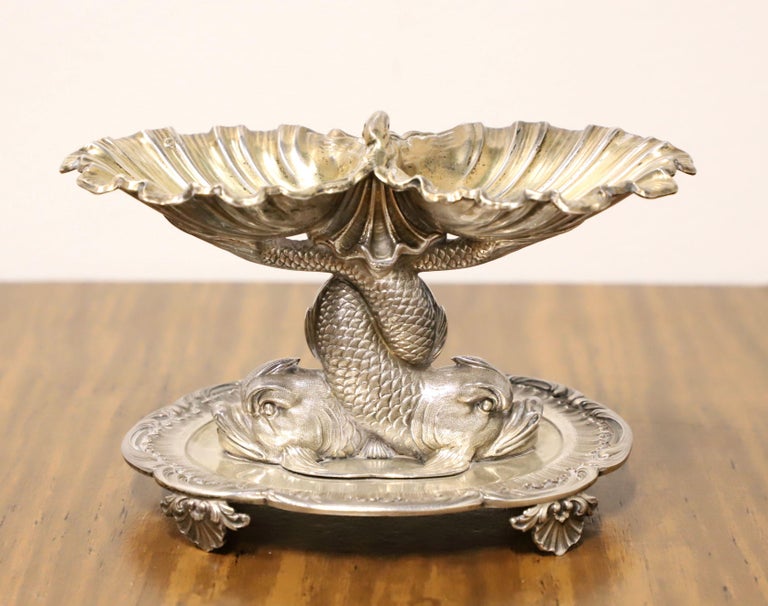 19th Century Silver Dolphin Double Salt Cellar by Jean-baptiste-Claude ...