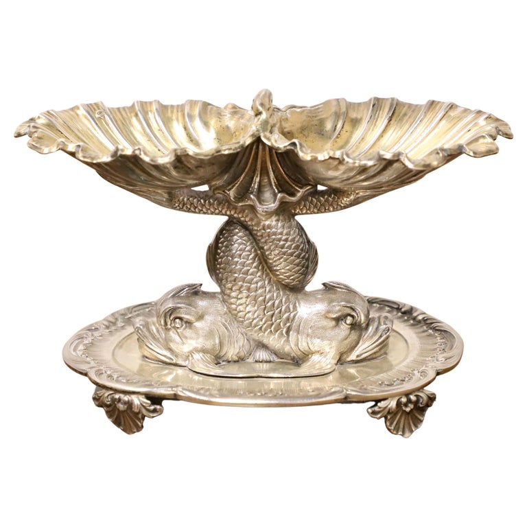 19th Century Silver Dolphin Double Salt Cellar by Jean-baptiste-Claude ...