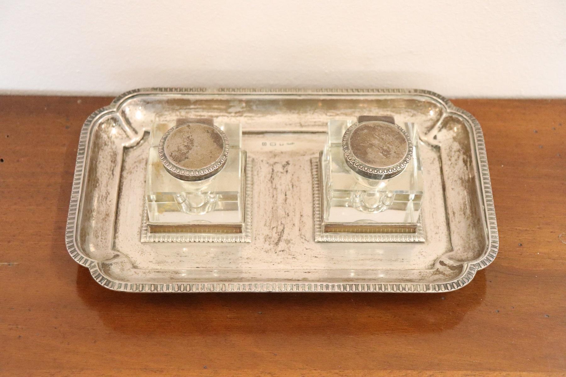 Calamaio d'argento del XIX secolo di J. G. and S. John Grinsell and ...