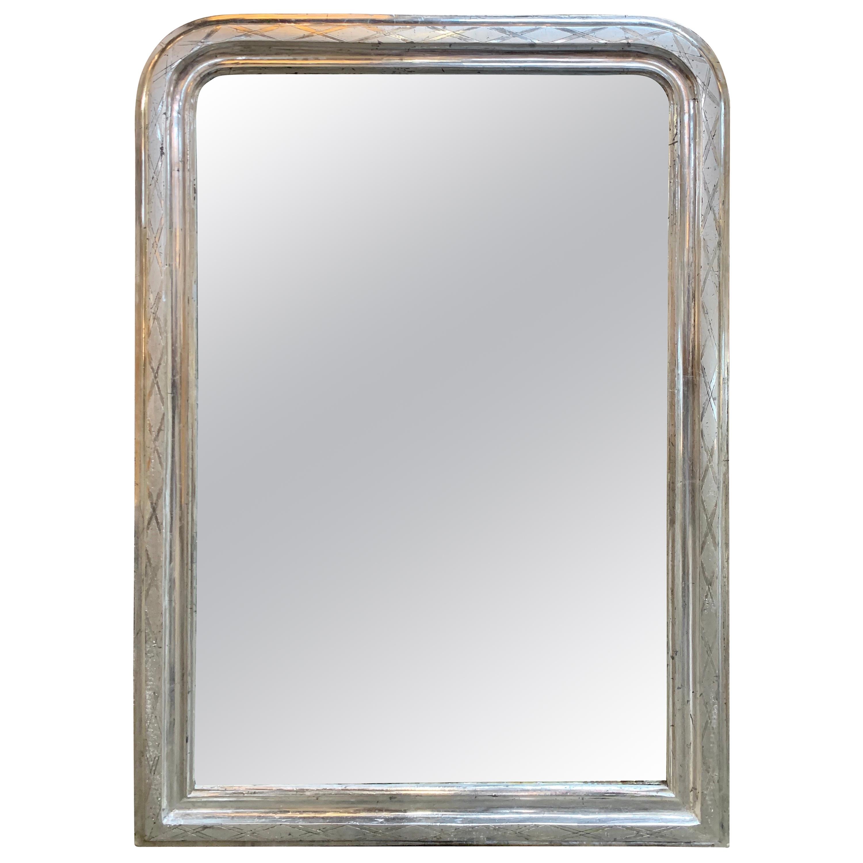 19th Century Silver Louis Philippe Mirror For Sale at 1stDibs