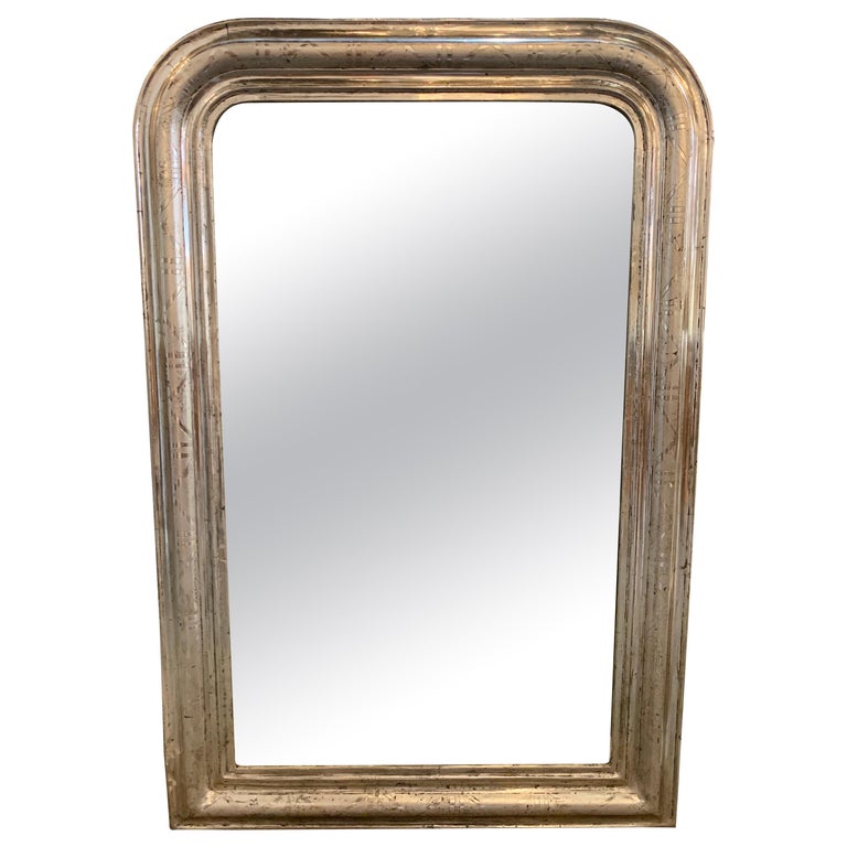 19th Century Silver Louis Philippe Mirror at 1stDibs