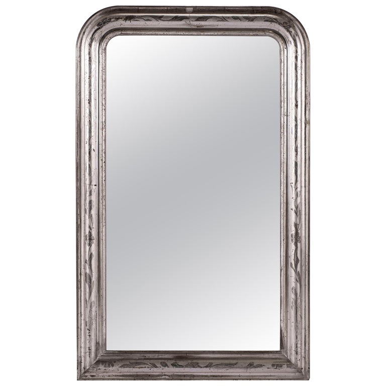 19th Century Silver Louis Philippe Mirror For Sale at 1stDibs