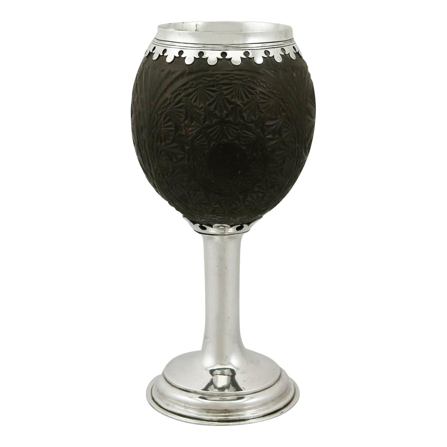 Finely Proportioned Coconut Goblet in 17th Century Taste For Sale at ...