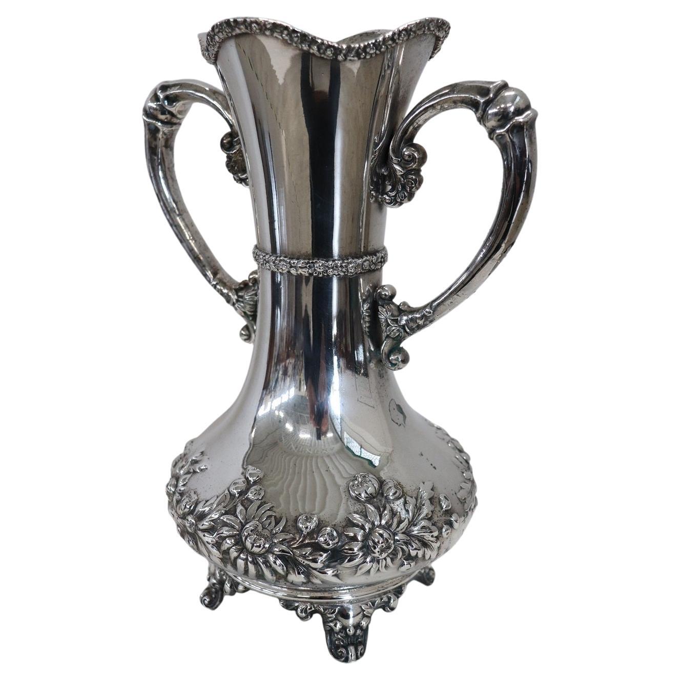 19th Century Silver Plate Vase Mark Simpson H M and Co at 1stDibs