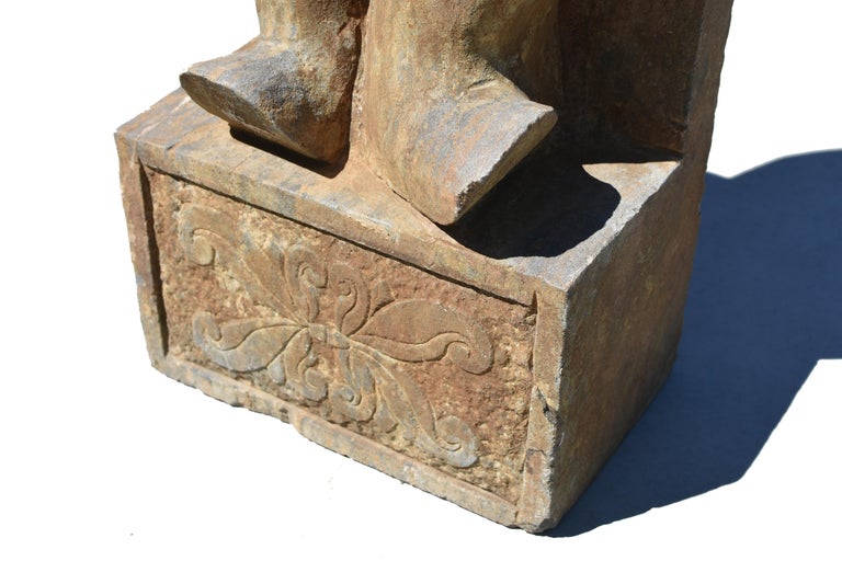 Silvered Solid Stone Dancer Statue For Sale at 1stDibs | solid stone statue