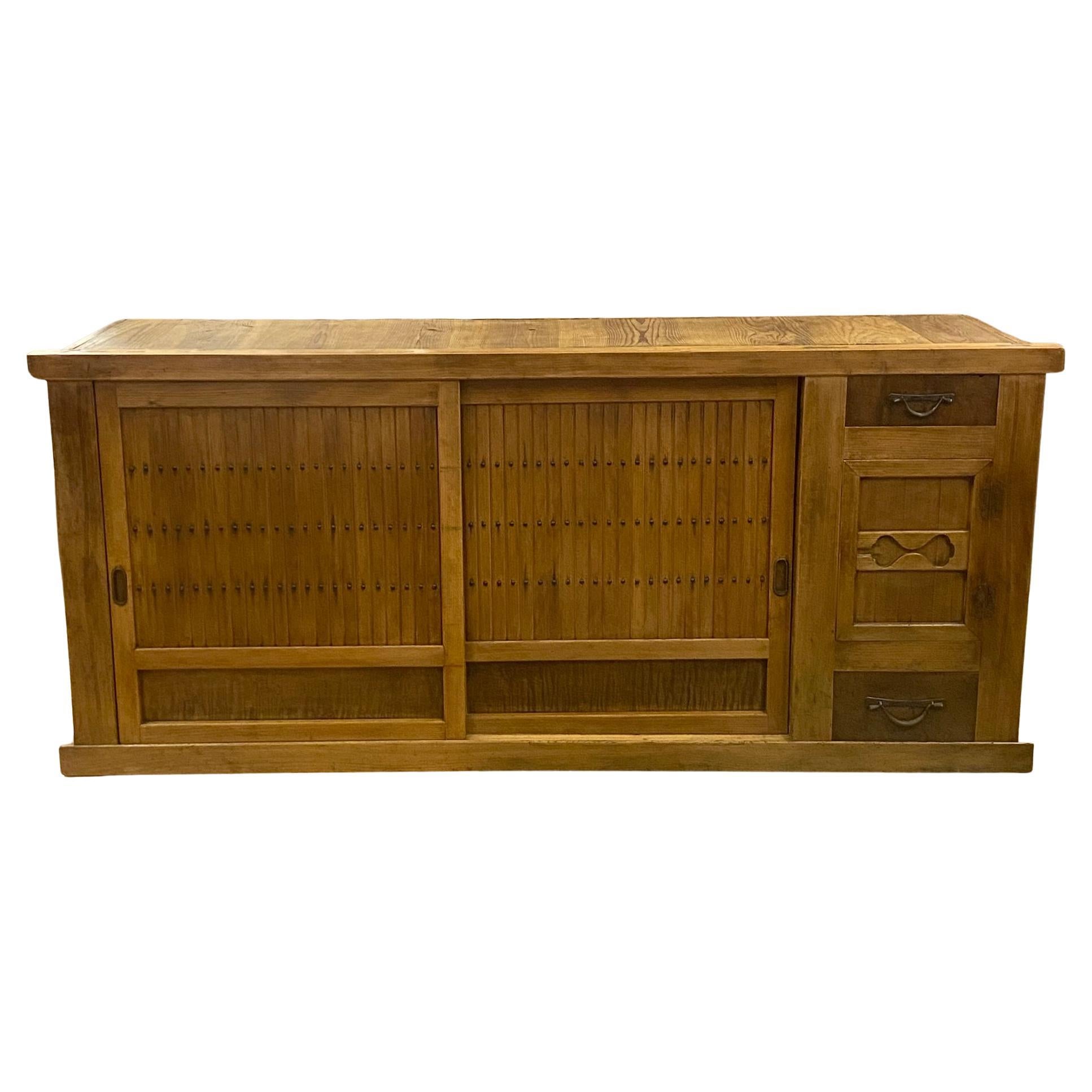 Japanese Tansu Storage Cabinet with Sliding Doors, Meiji Period, 19th ...