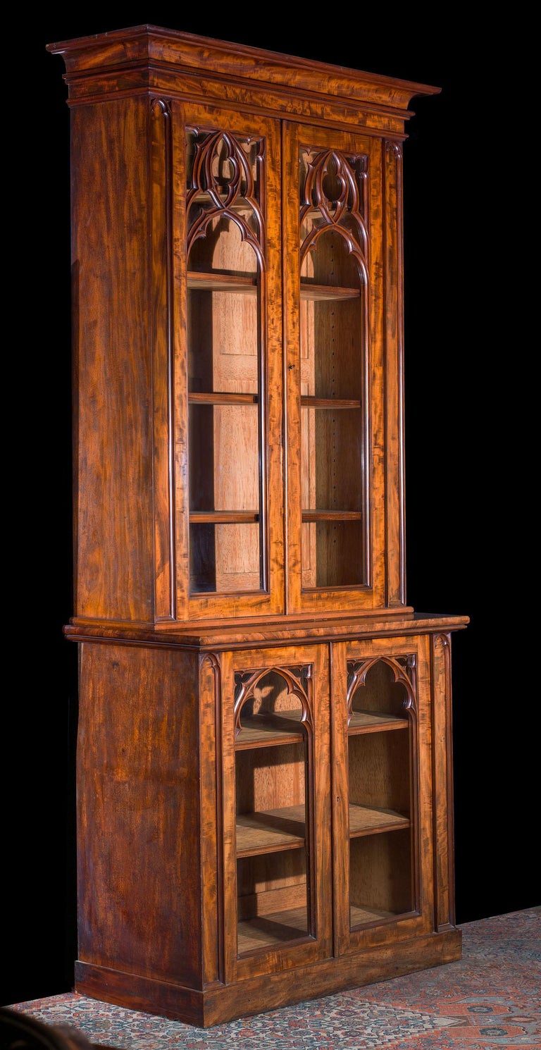19th Century Small Gothic Revival Mahogany Bookcase For Sale at 1stDibs ...