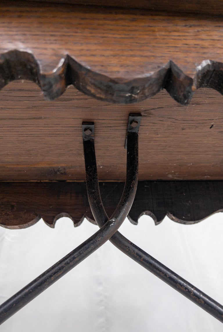 19th Century Small Spanish Trestle Table For Sale at 1stDibs