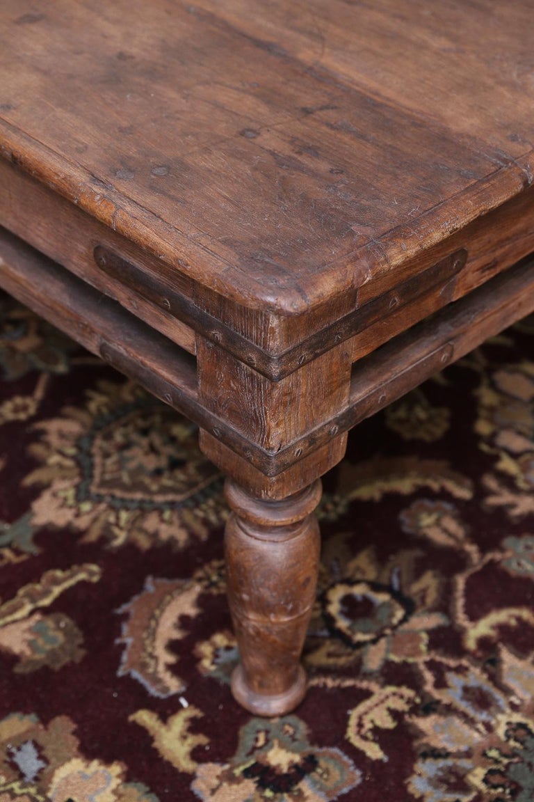 19th Century Solid Teak Wood Large Plantation Coffee Table from a ...