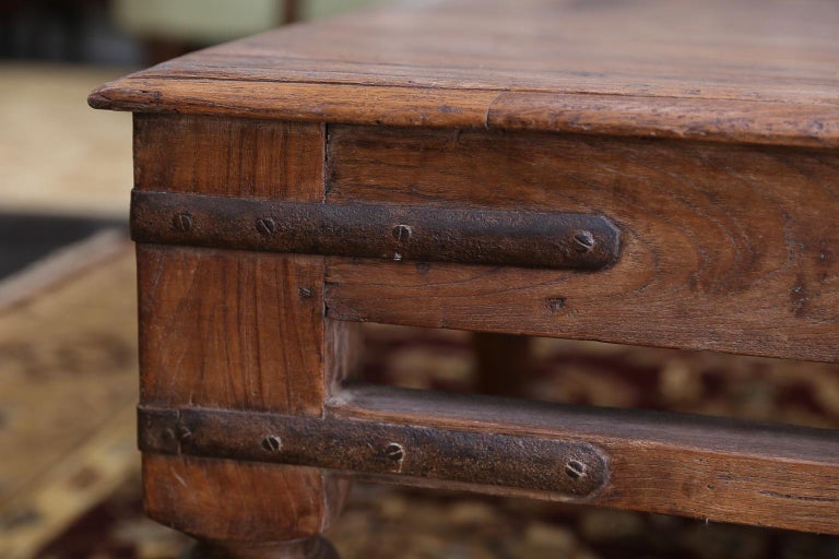 19th Century Solid Teak Wood Large Plantation Coffee Table from a ...