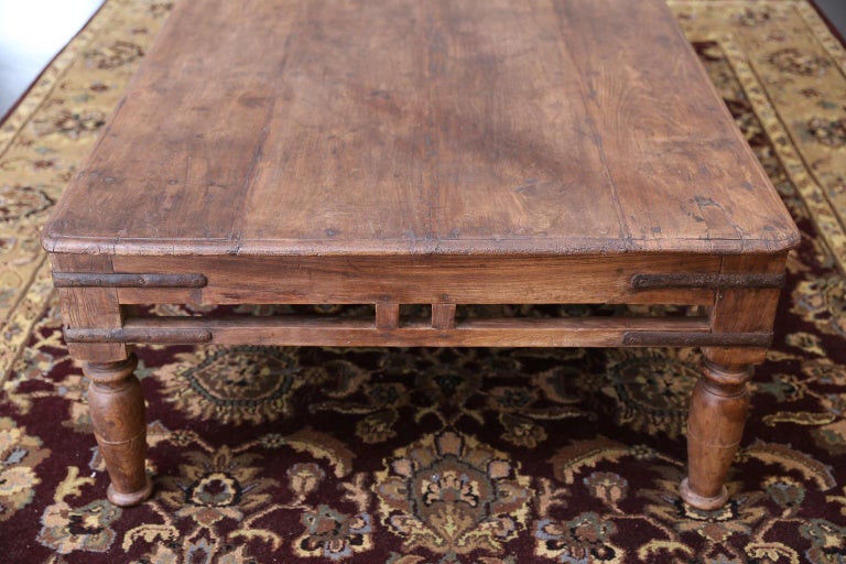 19th Century Solid Teak Wood Large Plantation Coffee Table from a ...