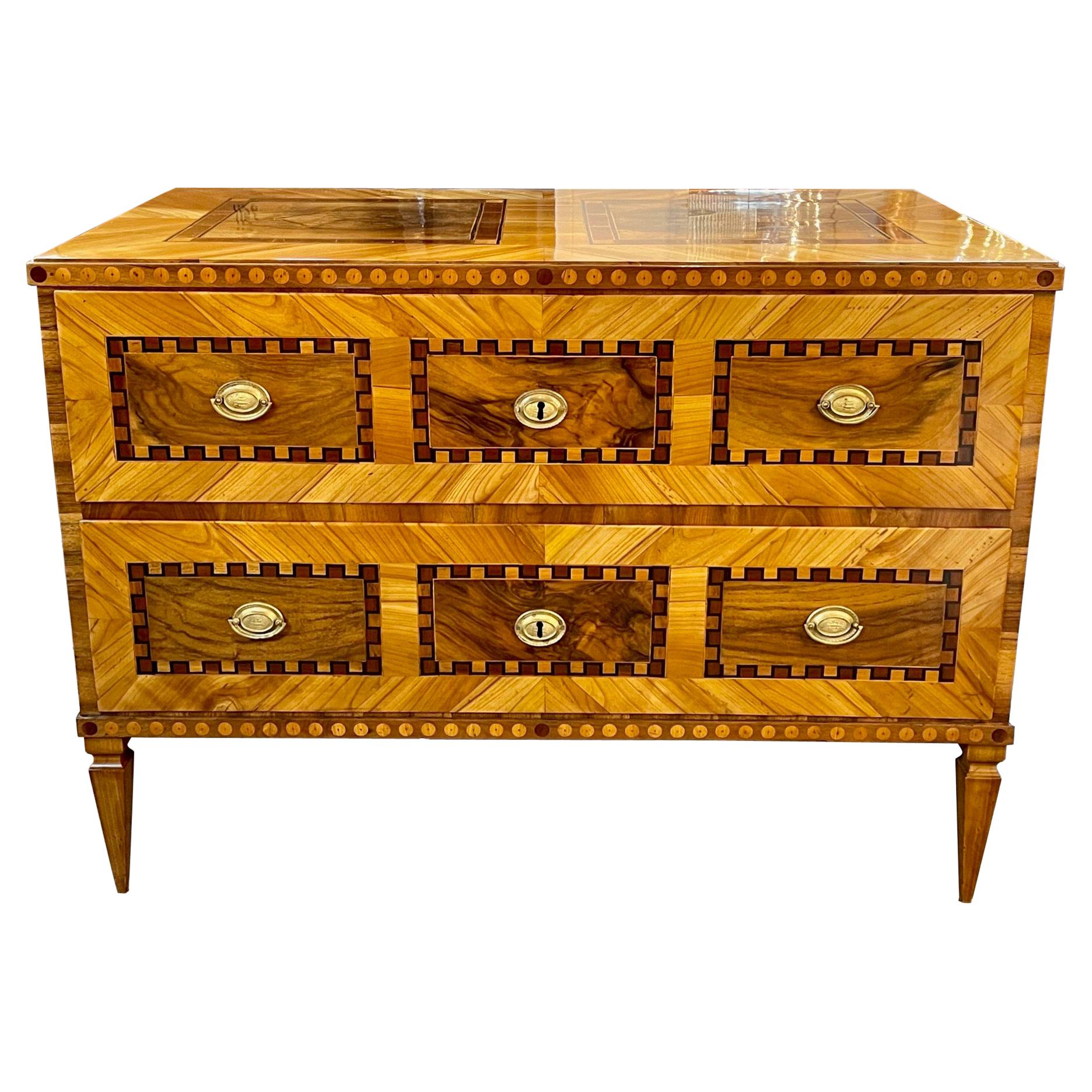 19th Century South German Biedermeier Inlaid Walnut Commode For Sale at ...