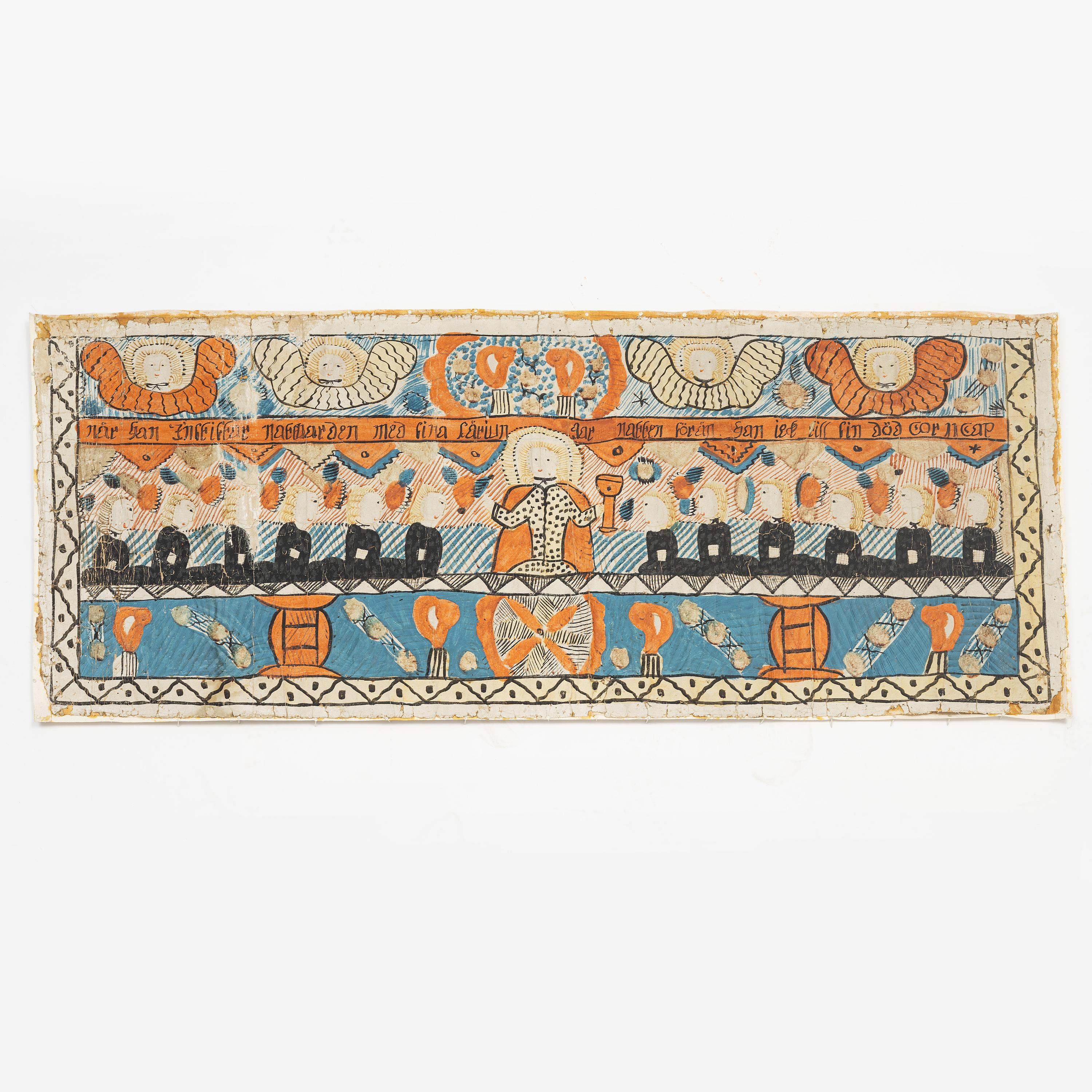 19th Century, South Sweden Bonad Painting set of 3 For Sale at 1stDibs