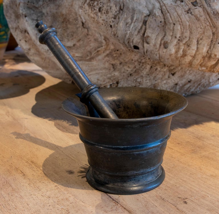 19th Century Spanish Bronze Mortar For Sale at 1stDibs