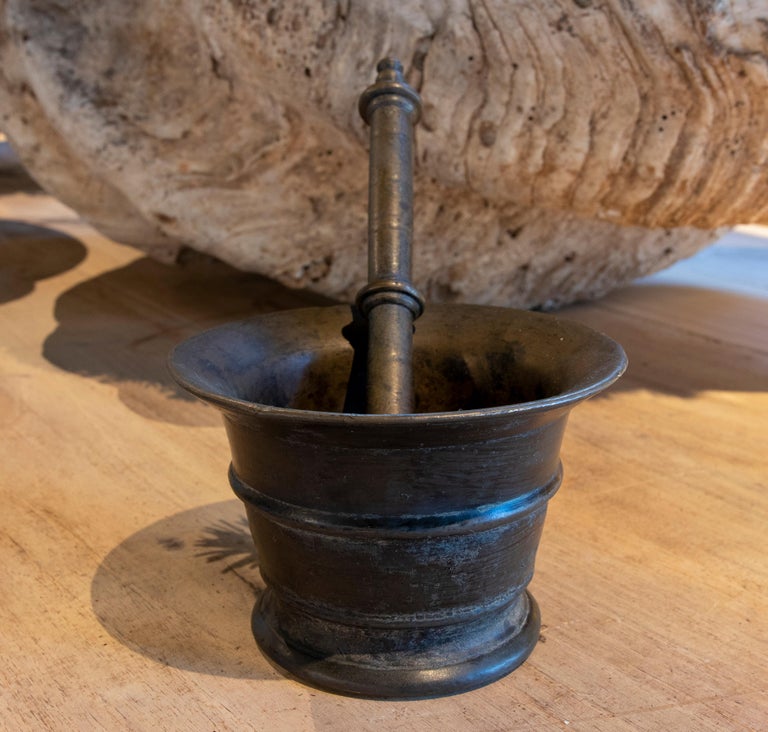 19th Century Spanish Bronze Mortar For Sale at 1stDibs