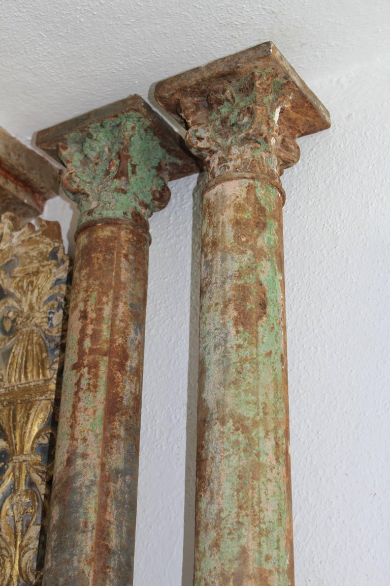 19th Century Spanish Cast Iron Corinthian Columns at 1stDibs