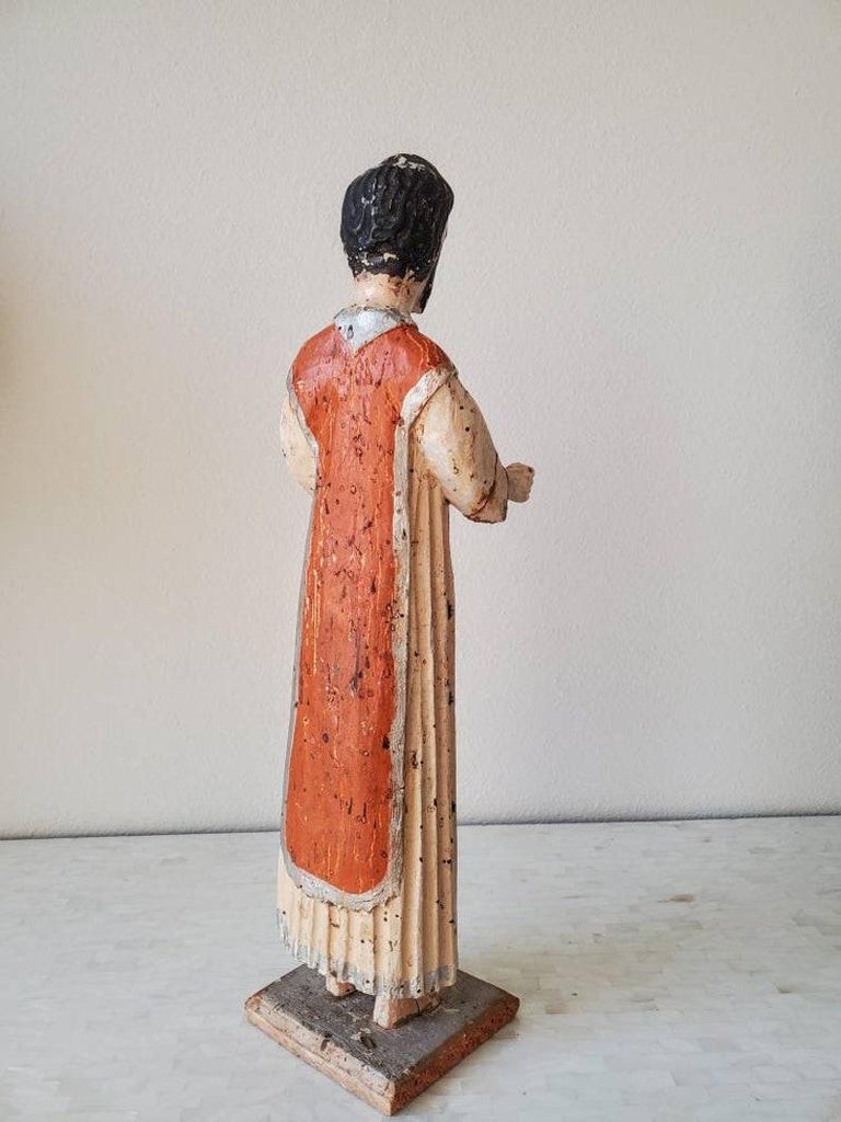 19th Century Spanish Colonial Priest Saint Santo Altar Figure at 1stDibs