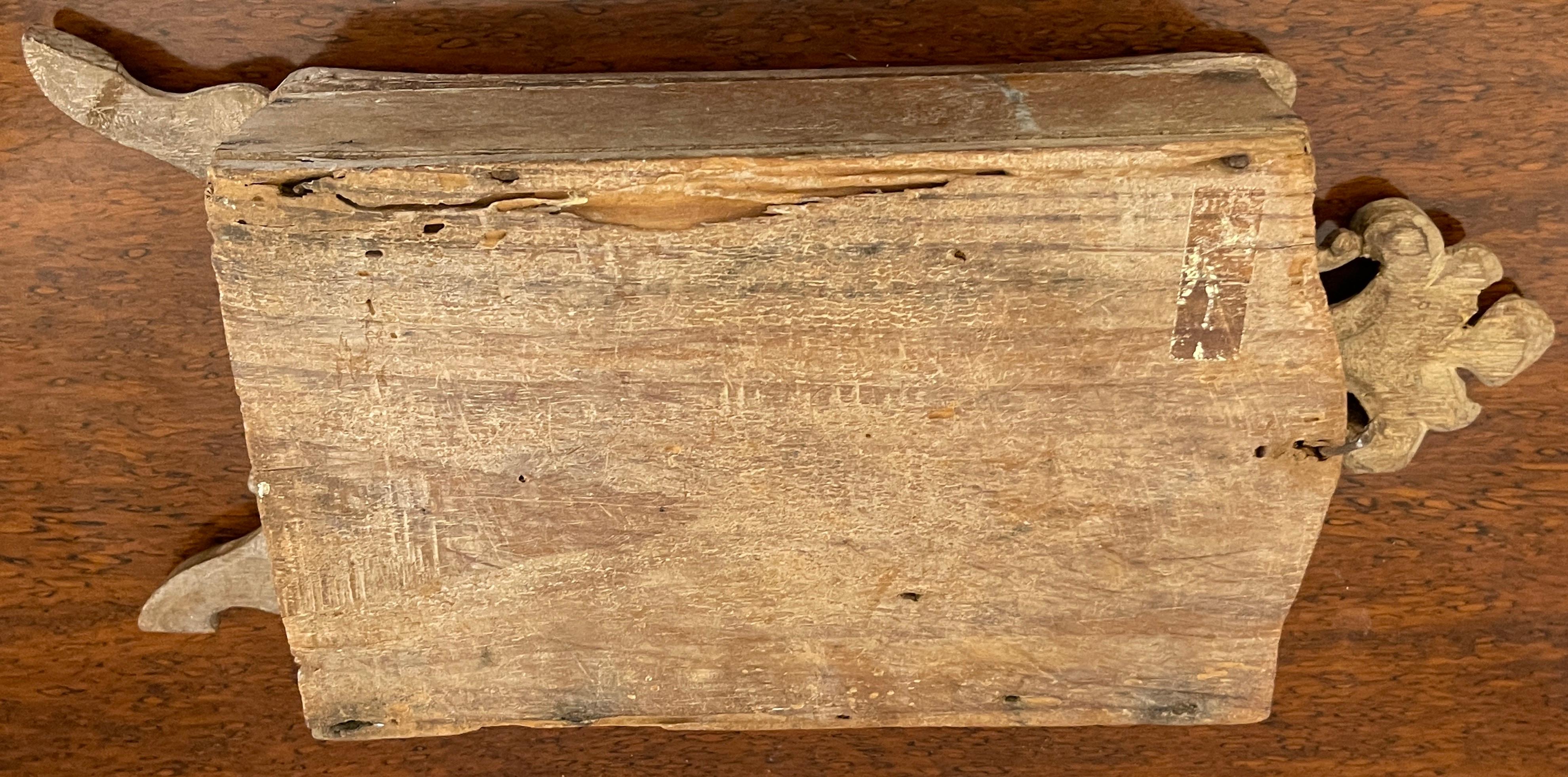 19th Century Spanish Colonial Santos Wall Hanging Shrine of the Virgin Mary For Sale at 1stDibs