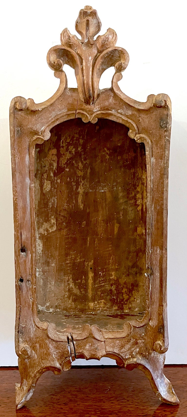 19th Century Spanish Colonial Santos Wall Hanging Shrine of the Virgin Mary For Sale at 1stDibs