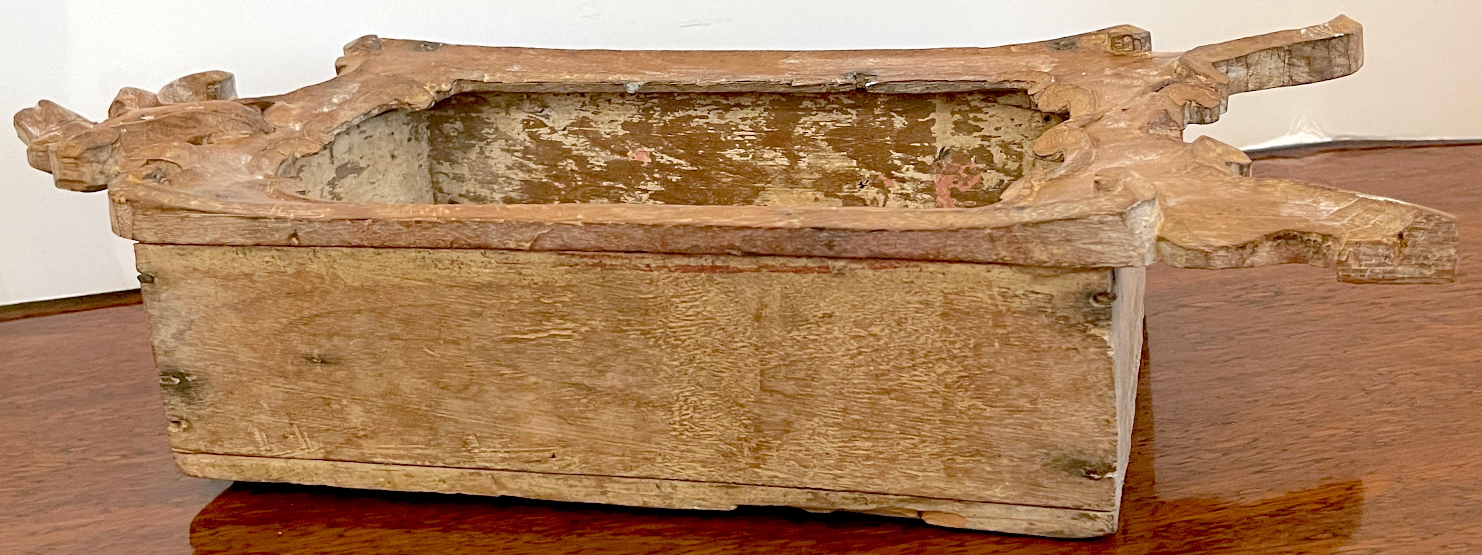 19th Century Spanish Colonial Santos Wall Hanging Shrine of the Virgin Mary For Sale at 1stDibs