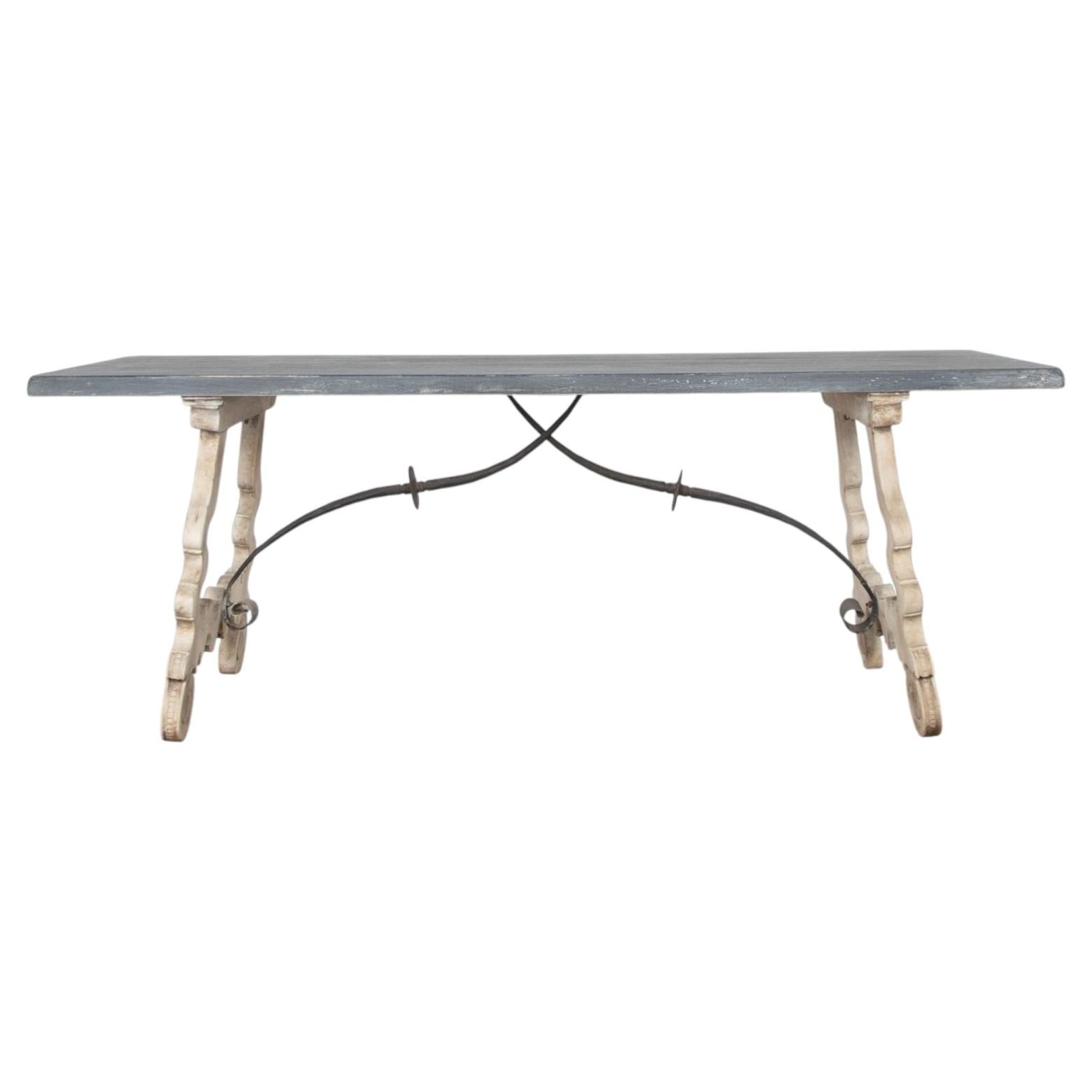 Spanish Iron and Tile-Top Table, Late 19th C. For Sale at 1stDibs