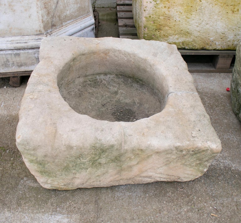 19th Century Spanish Hand Carved Stone Trough For Sale at 1stDibs